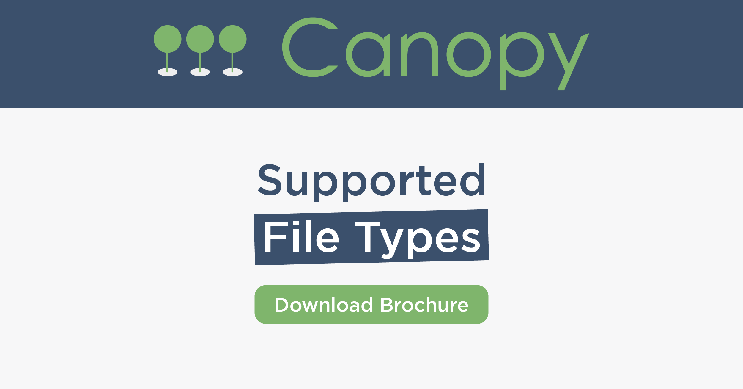 Supported File Types | Canopy Software
